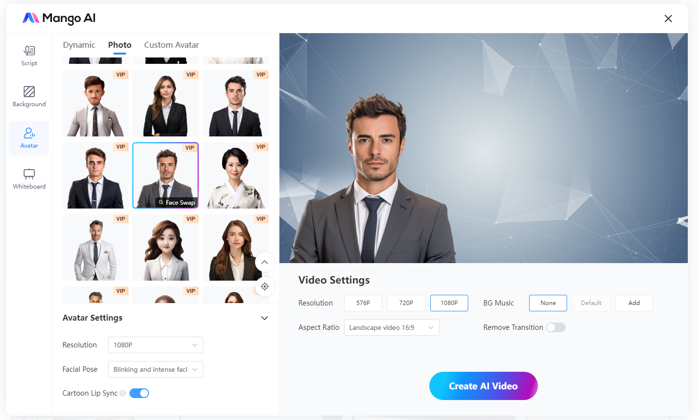 Mango Animate Help Users Create a Talking Avatar AI for Virtual Engagement